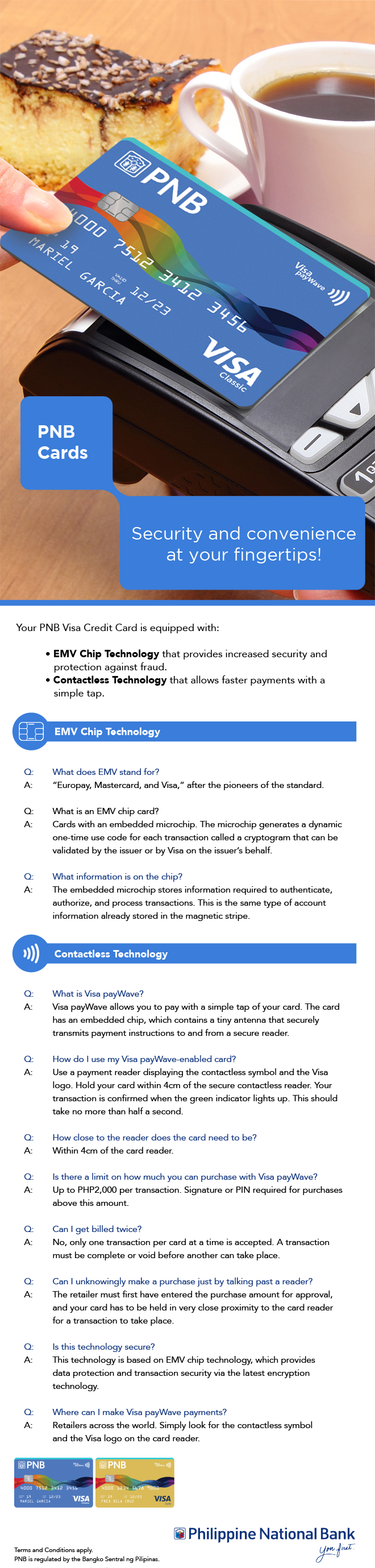 PNB Credit Cards EMV Chip and Contactless Technology